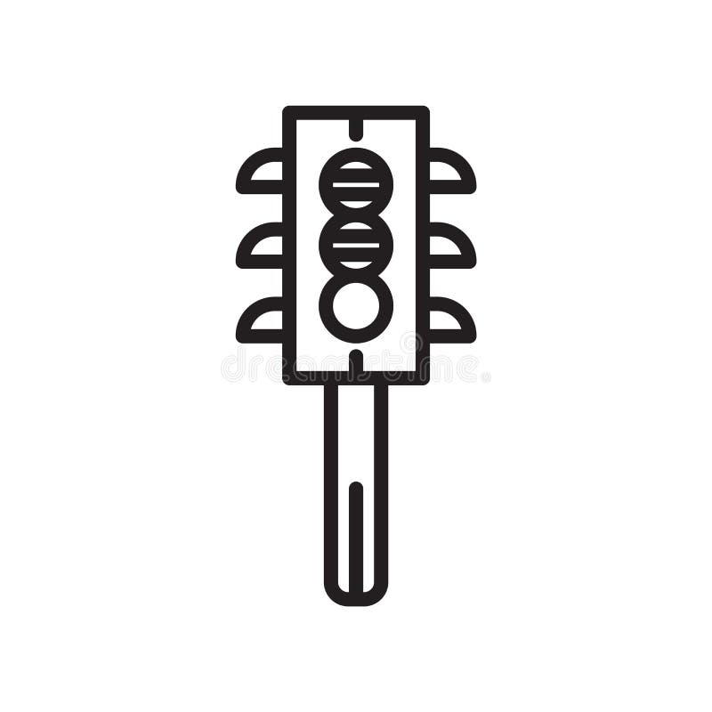 Semaphore Icon Vector Sign and Symbol Isolated on White Background ...