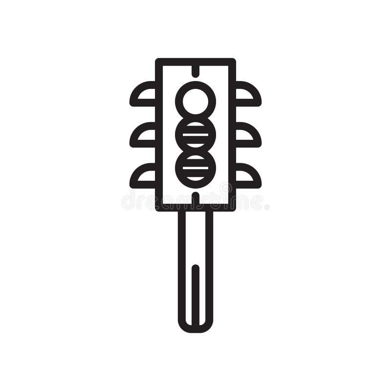 Semaphore Light Icon Vector Sign and Symbol Isolated on White ...