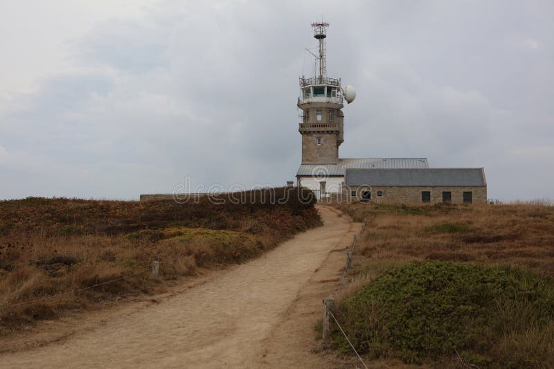 Semaphore Lighthouse of Pointe Du Raz, Brittany Stock Image - Image of ...