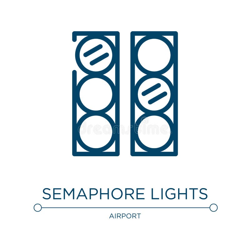 Semaphore Lights Icon Vector Sign and Symbol Isolated on White ...