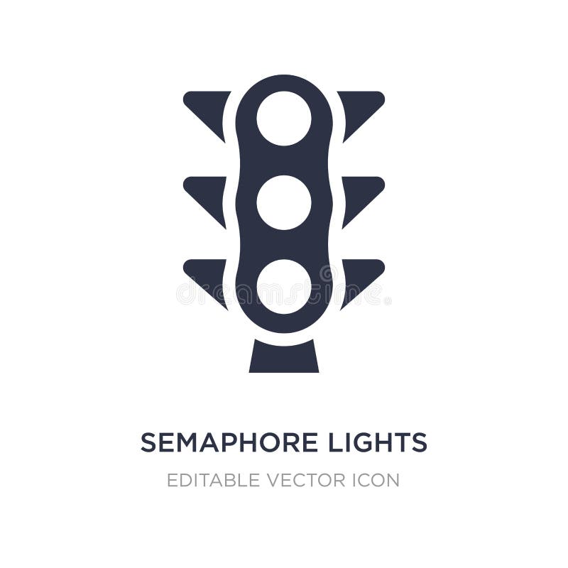 Semaphore Lights Icon on White Background. Simple Element Illustration ...