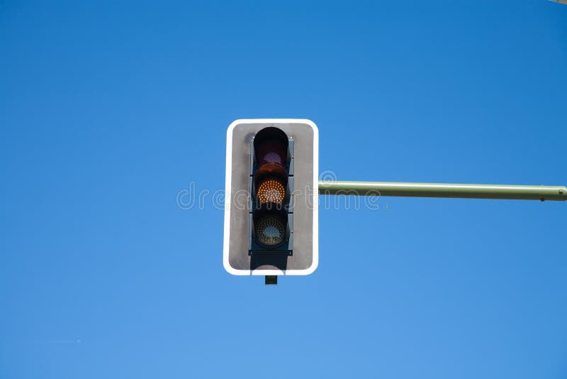 Semaphore orange light on stock image. Image of motion - 66728803