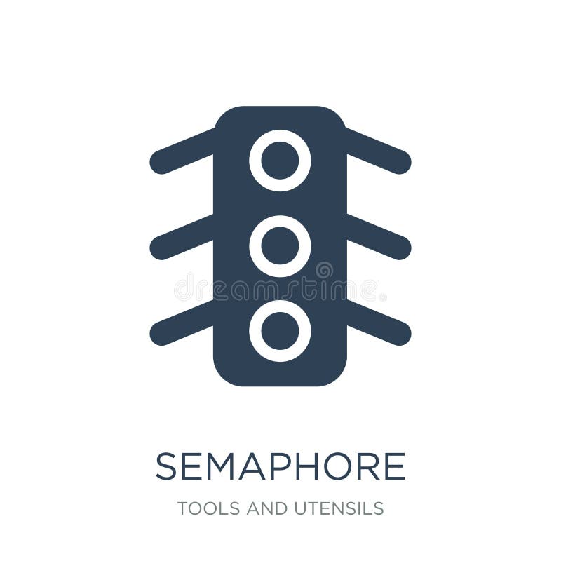 Semaphore Traffic Light with Road Stock Vector - Illustration of button ...