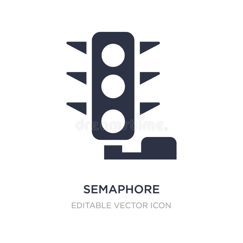 Semaphore Light Icon on White Background. Simple Element Illustration ...