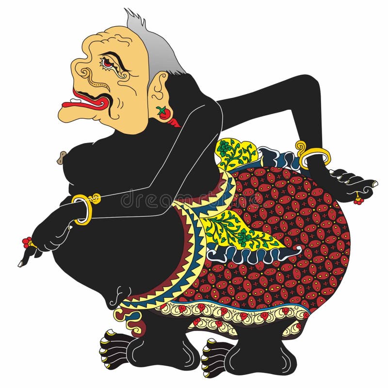 Wayang Puppet Shadow - Semar Stock Illustration - Illustration of ...