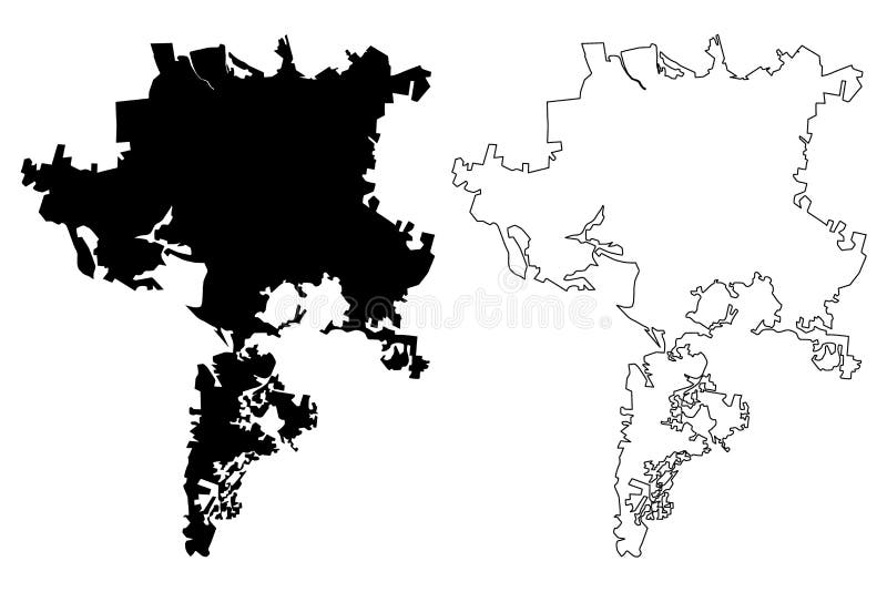Vector Map of Semarang, Indonesia. Urban City Road Map Art Poster ...