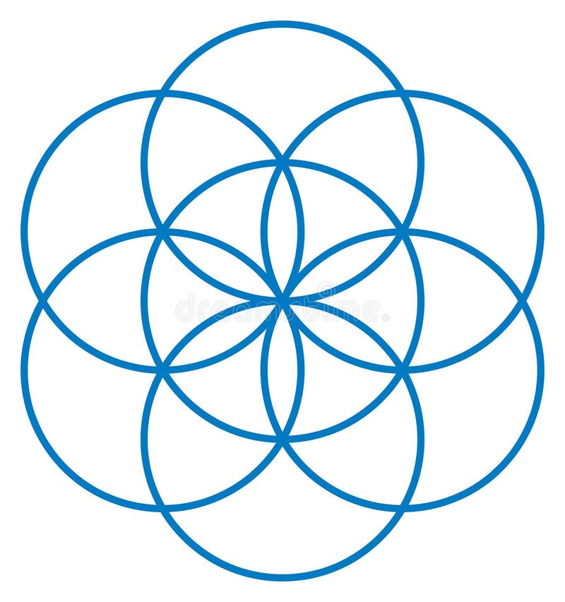 Seme Di Geometria Sacra Del Simbolo Di Vita. Mandala Mistica Gialla Di ...