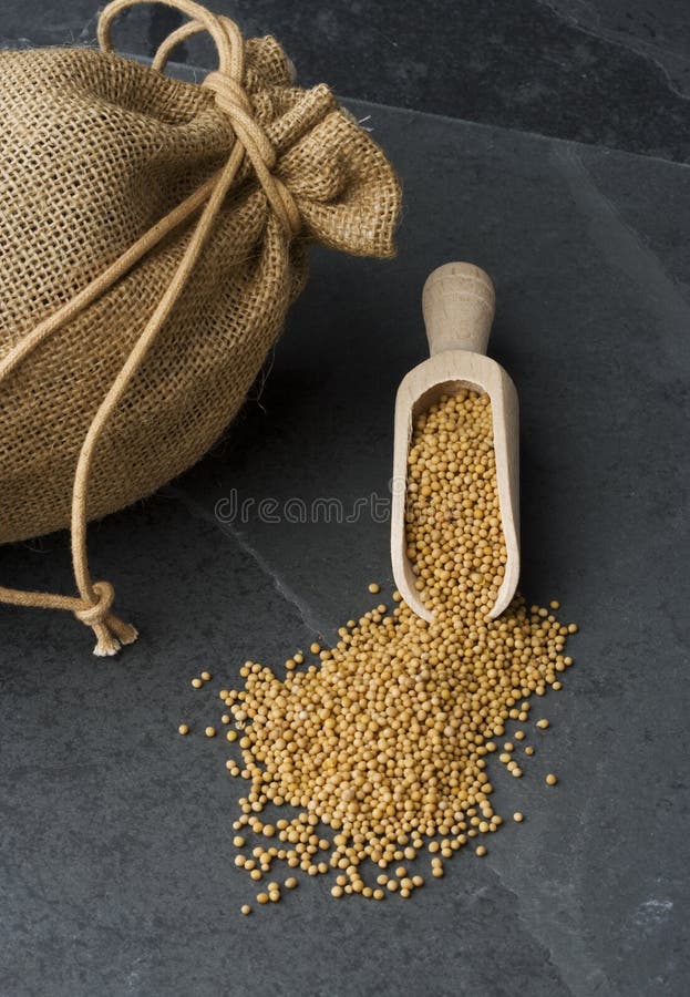 Seme di senape fotografia stock. Immagine di sacchetto - 7125106