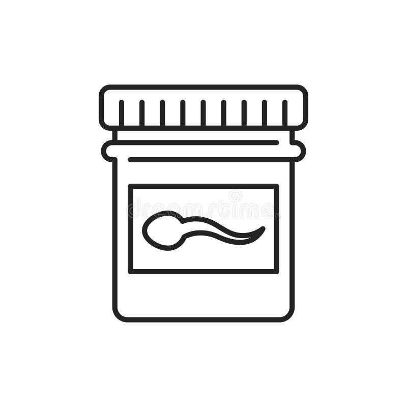 Semen Analysis In A Medical Test Tank Flat Vector Illustration Isolated On A White Stock Vector