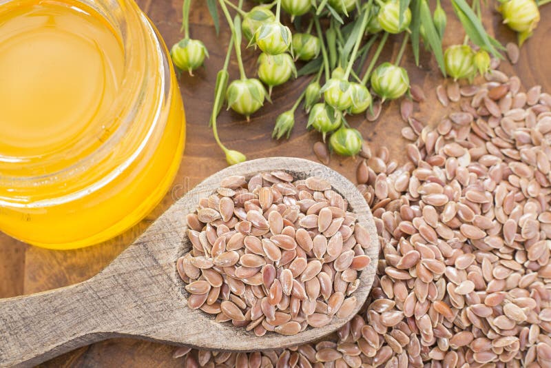 Semente De Linho - Usitatissimum De Linum Foto de Stock - Imagem de ...