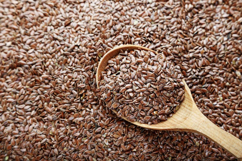 Sementes De Linho Dispersadas Foto de Stock - Imagem de linho, cozinhar ...