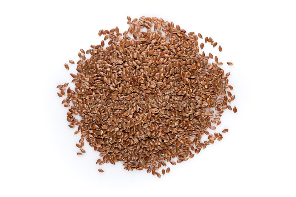 Sementes De Linho Isoladas No Branco Foto de Stock - Imagem de macro ...