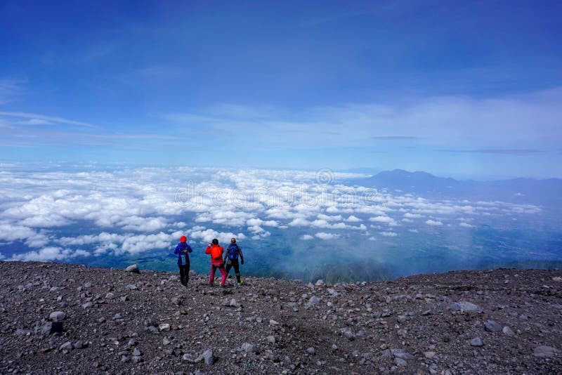 Semeru mount hiker editorial stock photo. Image of mountain - 177549113