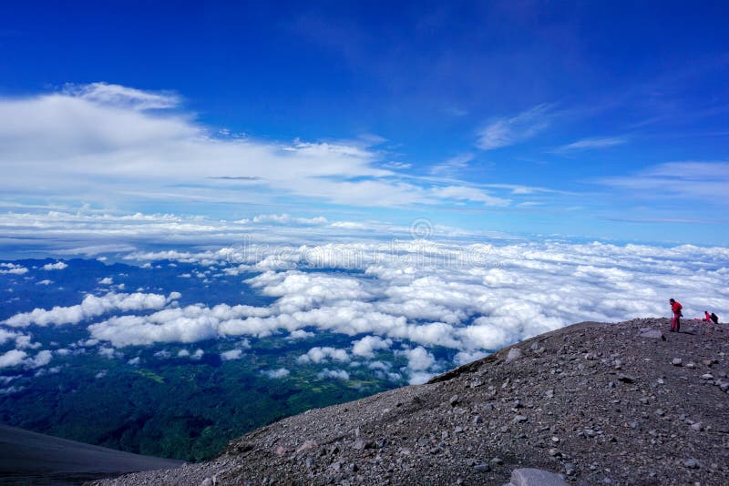 Semeru mount hikers editorial stock image. Image of national - 177550954