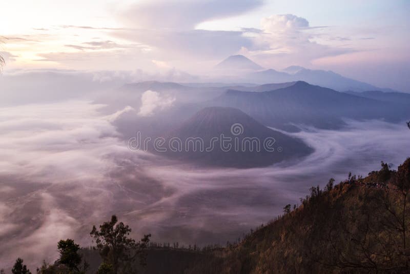 Semeru Peak at the Sunrise, Java, Indonesia Stock Photo - Image of java ...