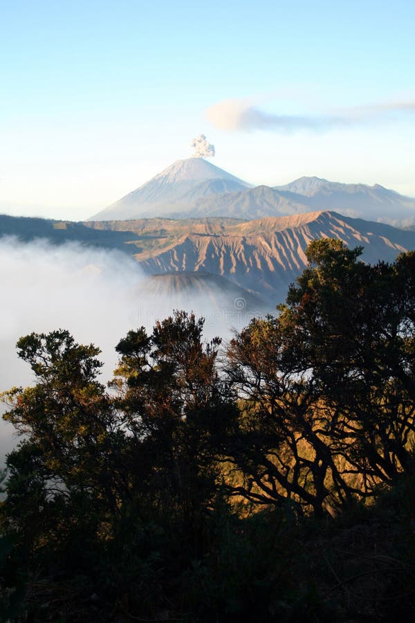 Semeru Volcano View Indonesia Stock Photo - Image of high, cloud: 11922262