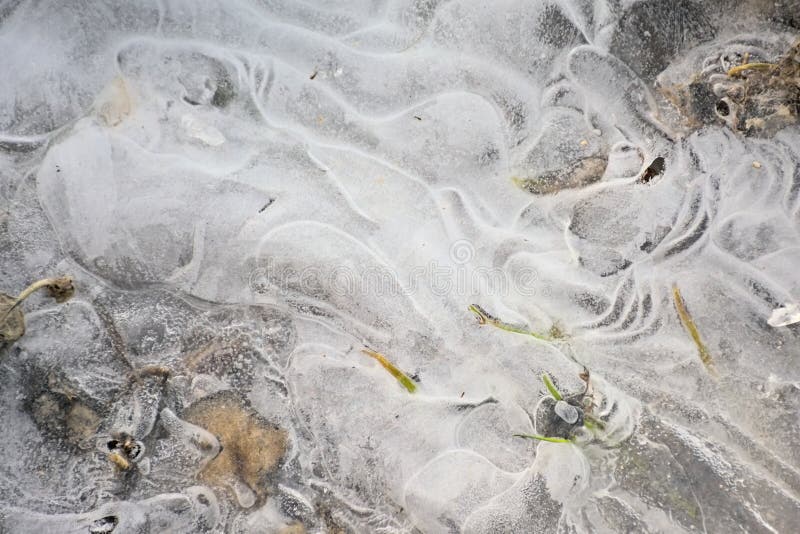 Ice and Mud Making Patterns on the Ground Stock Image - Image of arches ...