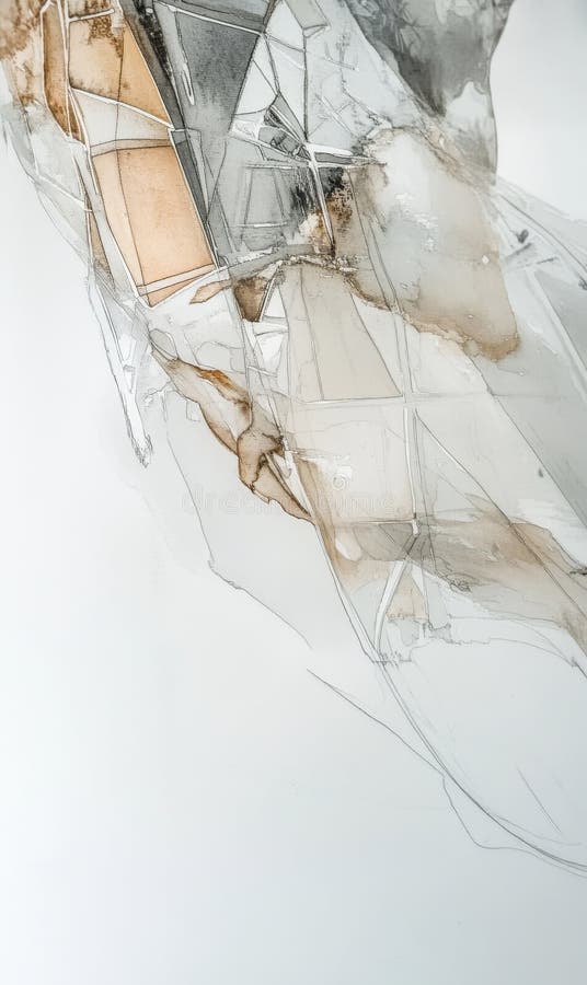 A Semi-abstract Painting Featuring Waterfront Structures in Capri Stock ...