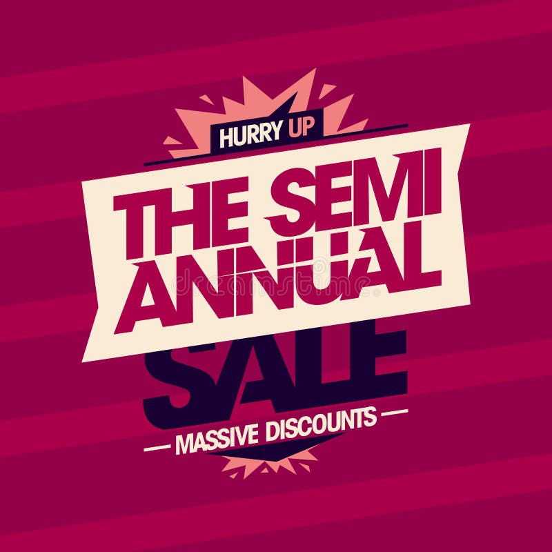 Semi-annual Sale Massive Discounts Web Banner Mockup Stock Vector ...