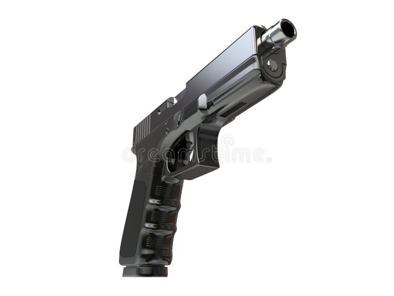 Semi - Automatic Modern Tactical Handgun - Front View Stock ...