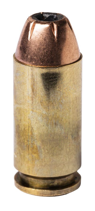 Semi-auto Pistol Cartridge with Hollow Point Bullet Stock Photo - Image ...
