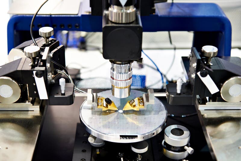 Semi-automatic Probe System Stock Image - Image of building, circuit ...