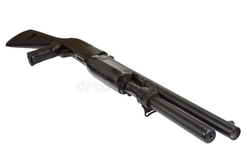 Semi-automatic Pump Action Shotgun Stock Image - Image of action ...