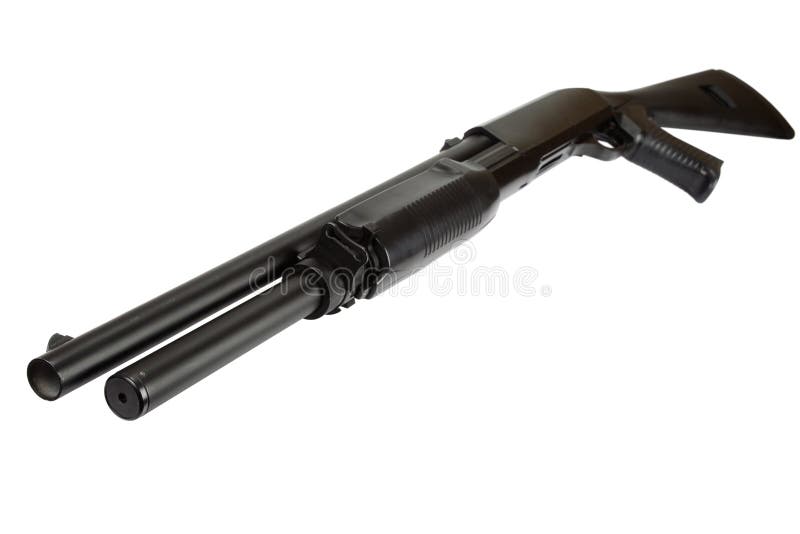 Semi-automatic Pump Action Shotgun Stock Photo - Image of sight ...