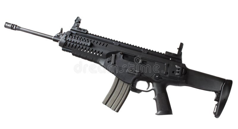 Semi automatic rifle stock image. Image of trigger, rails - 36340687