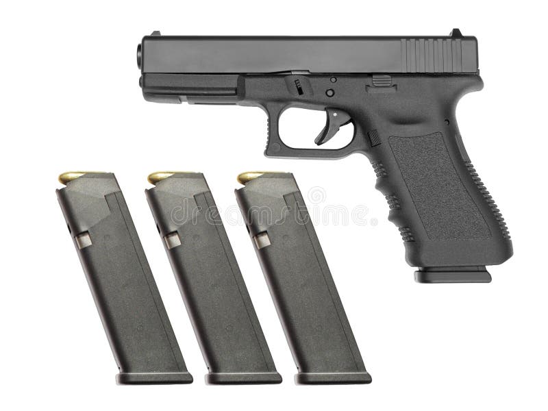 Glock 9mm pistool stock foto. Image of halfautomatisch - 14558326
