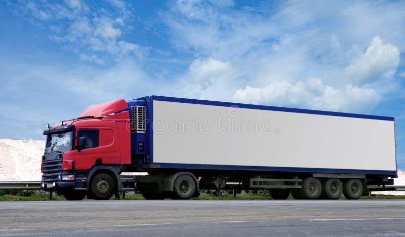 Semi camion e rimorchio immagine stock. Immagine di unità - 10597849