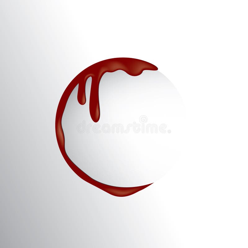 Semi Circle Blood Wound. Vector Illustration Decorative Background ...