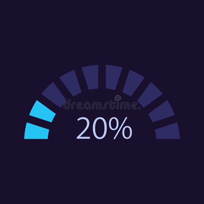 Semi Circle Infographic Chart Design Template for Dark Theme Stock ...