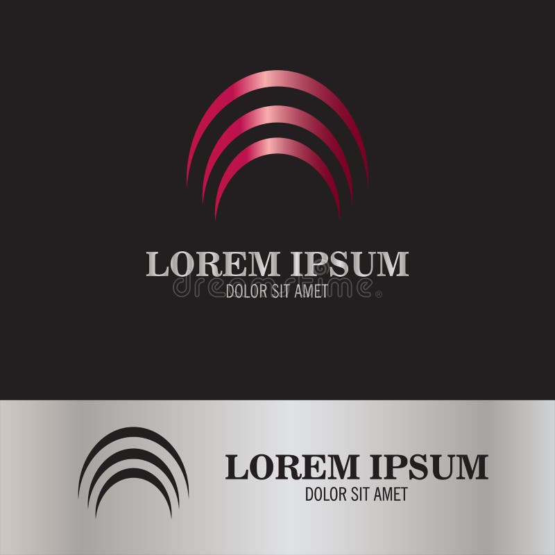 Semi circle logo stock vector. Illustration of centric - 82863026