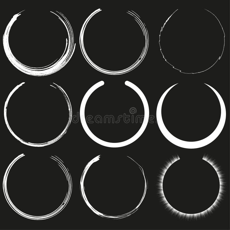 Semi Circle Pattern. Black Round Shapes. Bold Negative Space. Vector ...