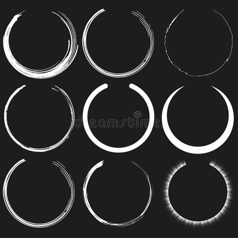 Semi Circle Pattern. Black Round Shapes. Bold Negative Space. Vector ...