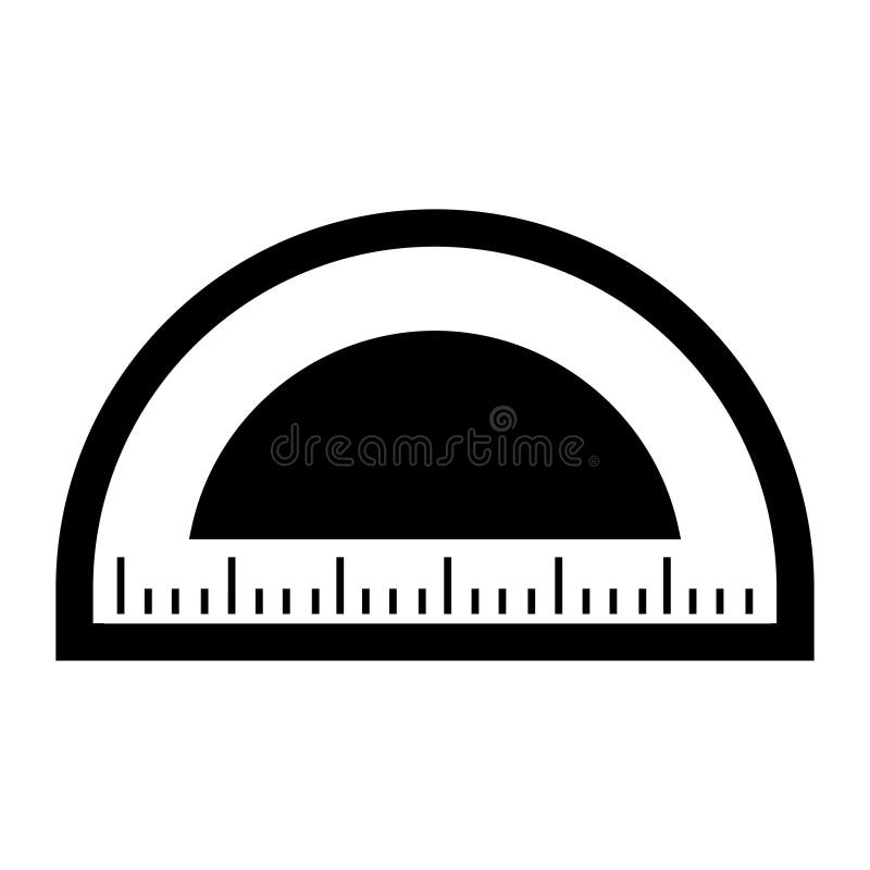 Semi circle ruler icon stock illustration. Illustration of protractor ...