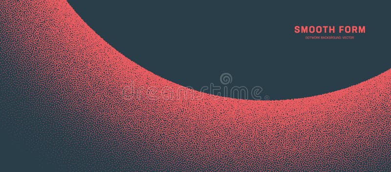 Semi Circle Smooth Border Vector Red Dotwork Minimalist Abstract ...