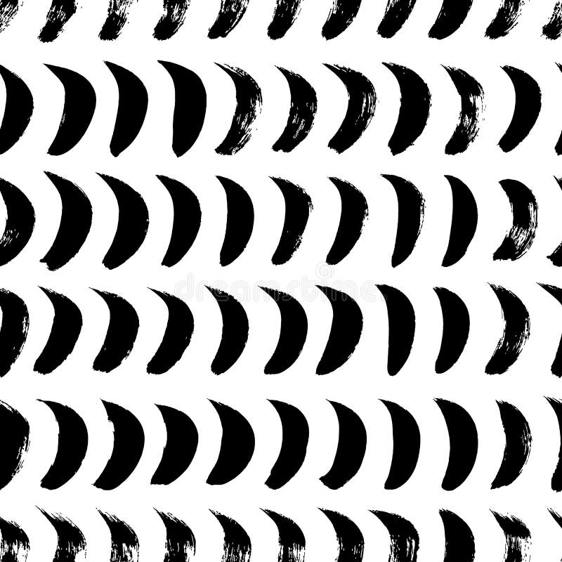 Semi Circles in a Row Seamless Pattern. Stock Vector - Illustration of ...