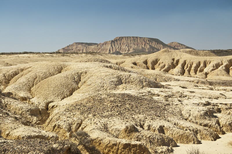 Semi-desert landscape stock image. Image of geology, bardenas - 27422405