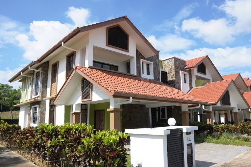 Semi Detached House stock photo. Image of door, construction - 23002090