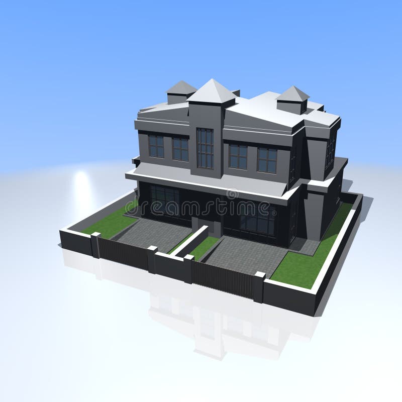 Semi Detached House Stock Illustrations – 106 Semi Detached House Stock ...