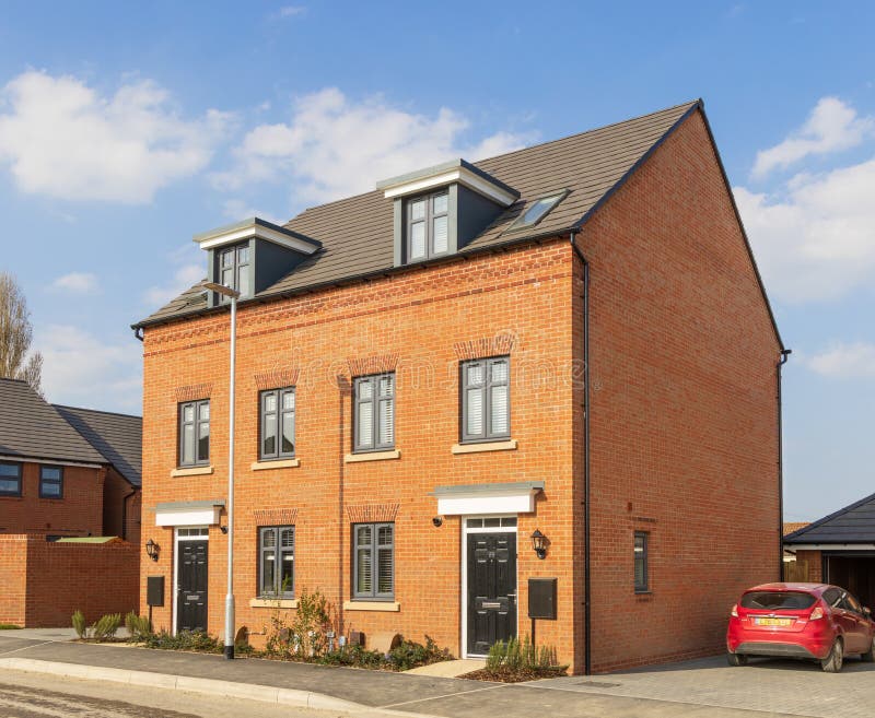 Semi Detached New Build Homes. UK Editorial Stock Image - Image of ... Semi Detached New Build Homes. UK Editorial Stock Image - Image of ...