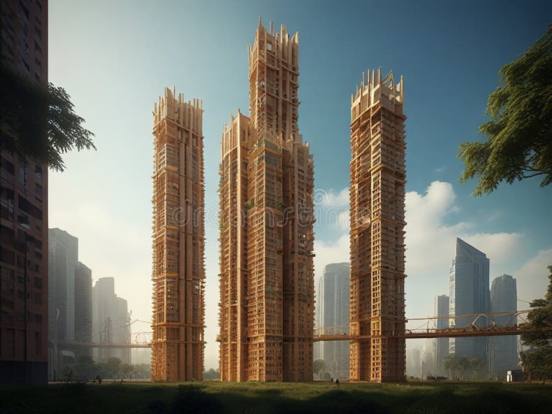 Semi-finished Building Construction from Wood and Bamboo Stock ...