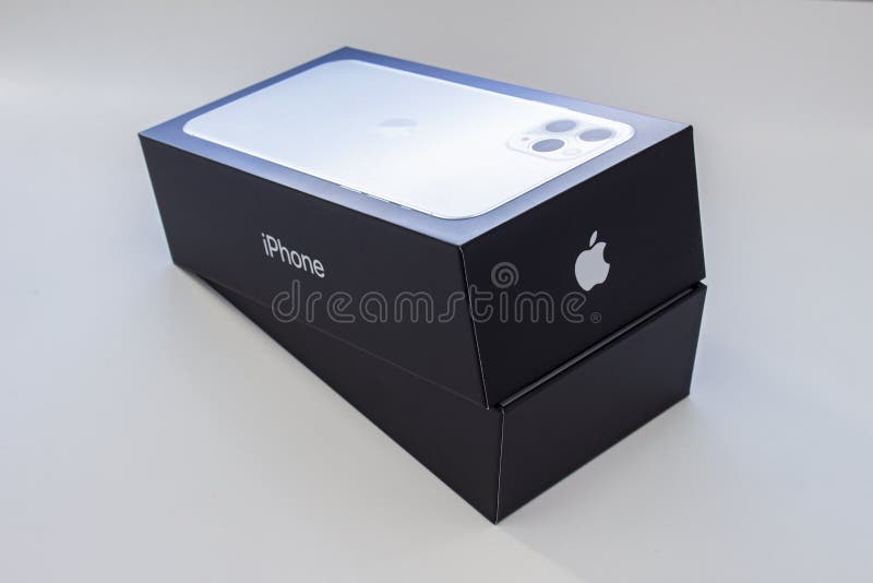 A Semi Open Box of an IPhone 11 Pro Max on a White Table Editorial ...