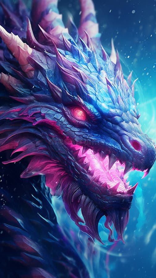 A Semi-realistic Dragon. Generative AI Stock Illustration ...