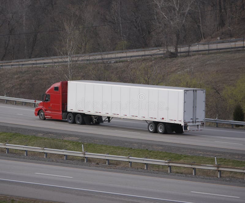 Semi-trailer truck stock photo. Image of freight, commercial - 33115014