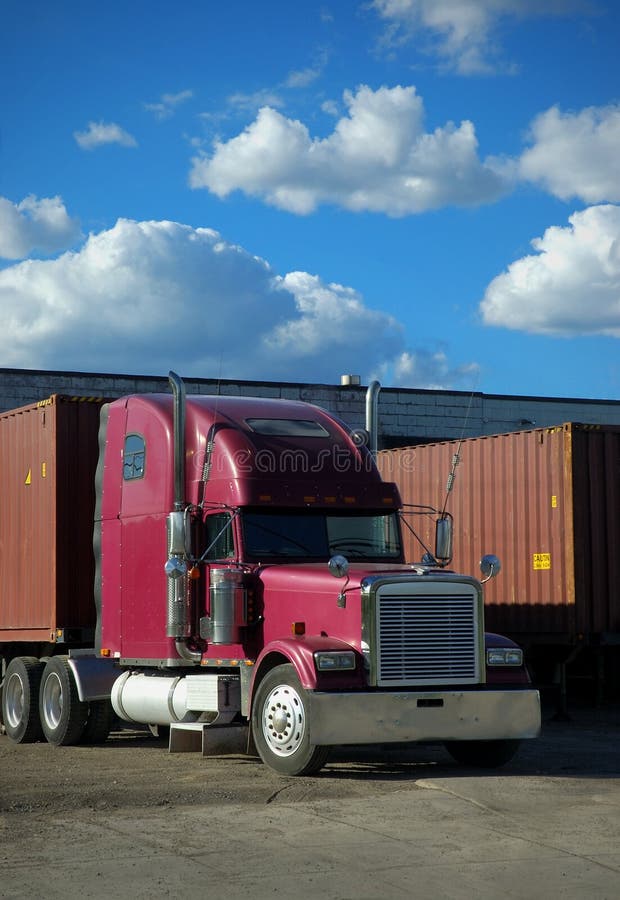 Semi-trailer truck stock image. Image of business, blue - 11171451