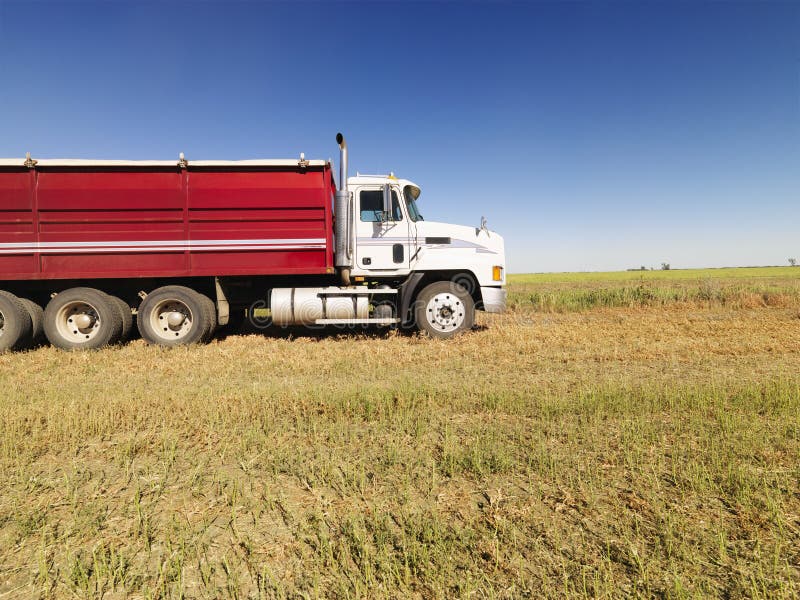 Semi truck on rural road. stock image. Image of square - 3422629