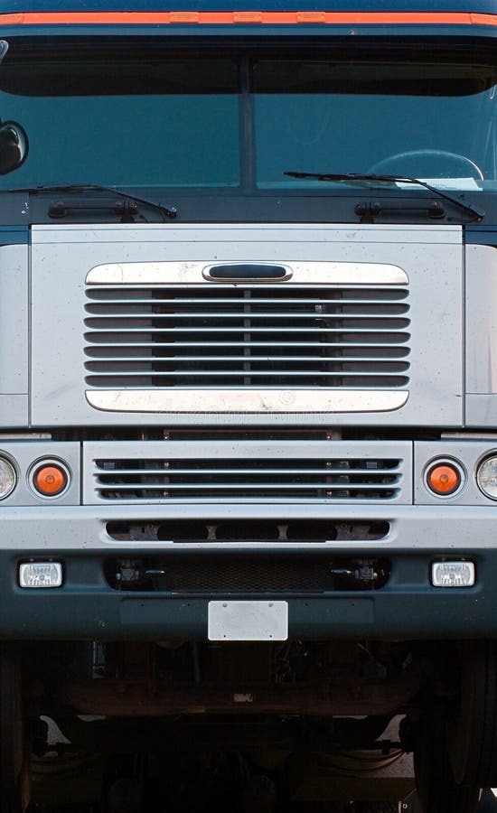 Semi-truck Front stock image. Image of semi, grill, transport - 2962307